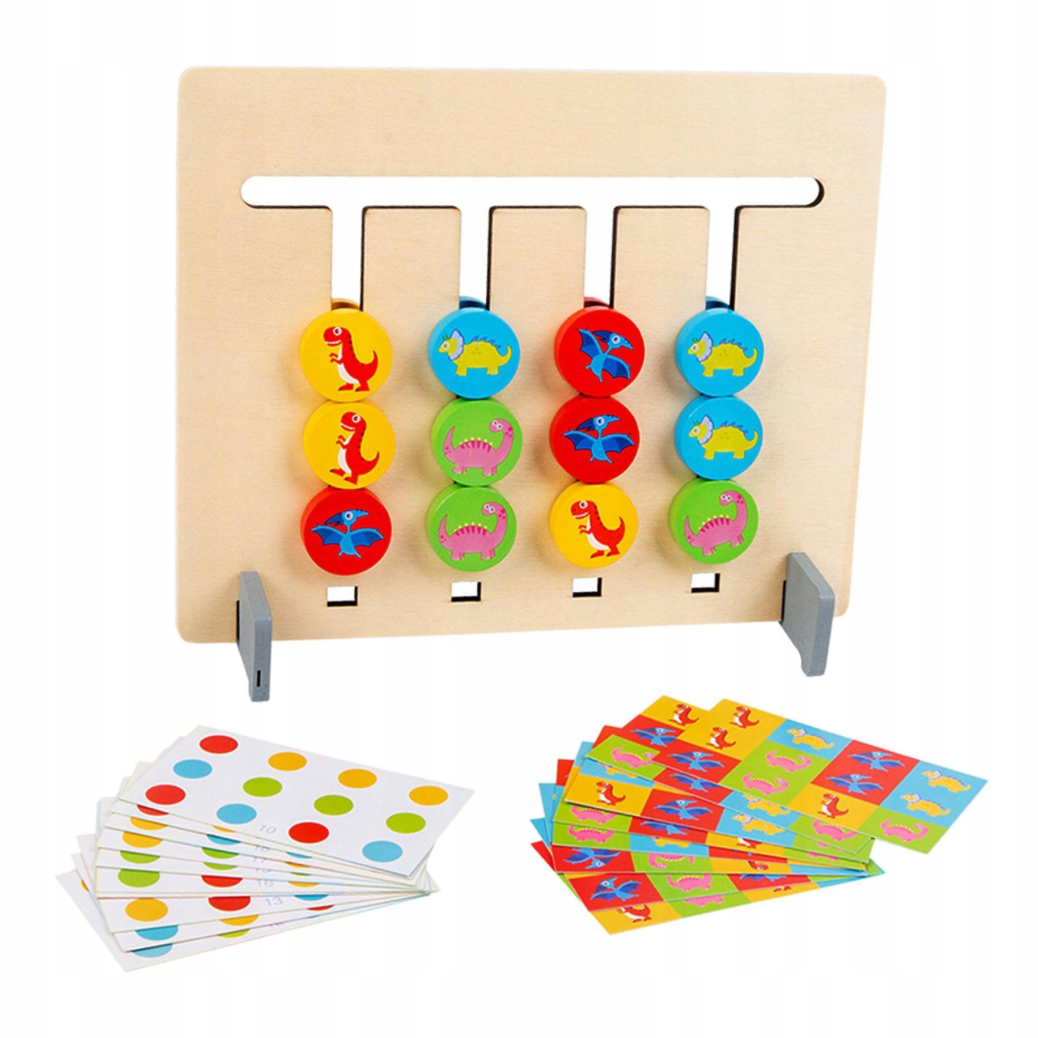 Logic Puzzles For Kids Montessori Slide Puzzle Bus Toy - Double-Sided ...